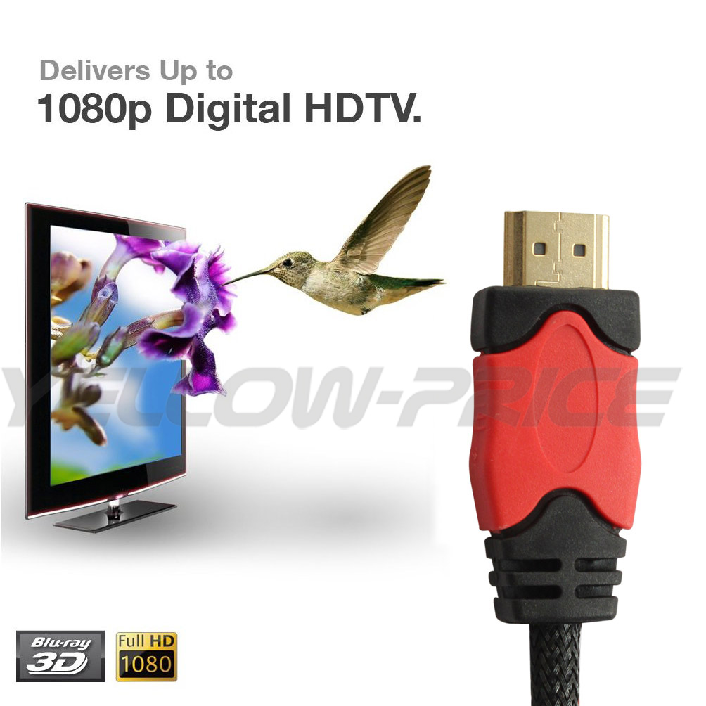 1 - 4 Pack 10Ft High Speed HDMI Cable HDTV Cord with Ethernet 3D Audio ...