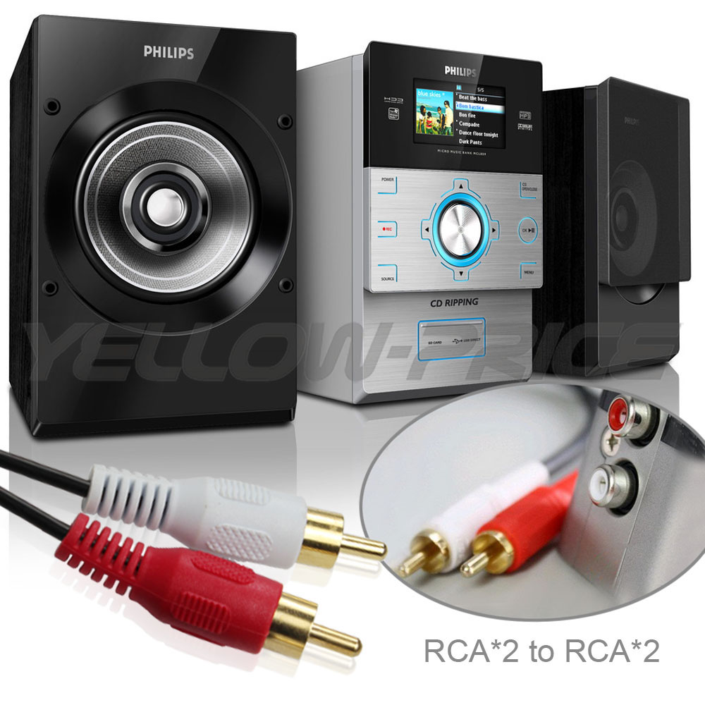 [Heavy Duty] 2 RCA Male to 2 RCA Male Stereo Audio Cable, RCA Cables ...