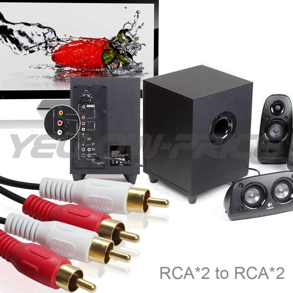 [Heavy Duty] 2 RCA Male to 2 RCA Male Stereo Audio Cable, RCA Cables ...