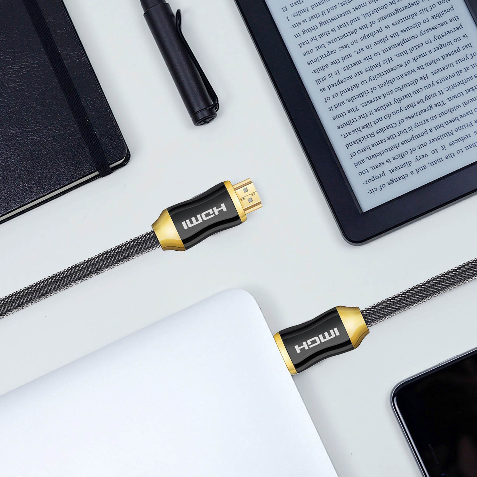 4K HDMI 2.0 Cable 50FT UHD 18GBPs High Speed Ultra HD 60Hz HDR Braided ...