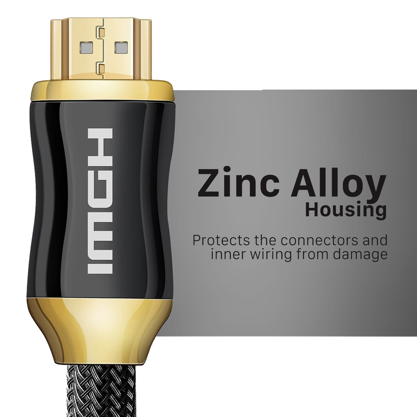 4K HDMI 2.0 Cable 50FT UHD 18GBPs High Speed Ultra HD 60Hz HDR Braided ...