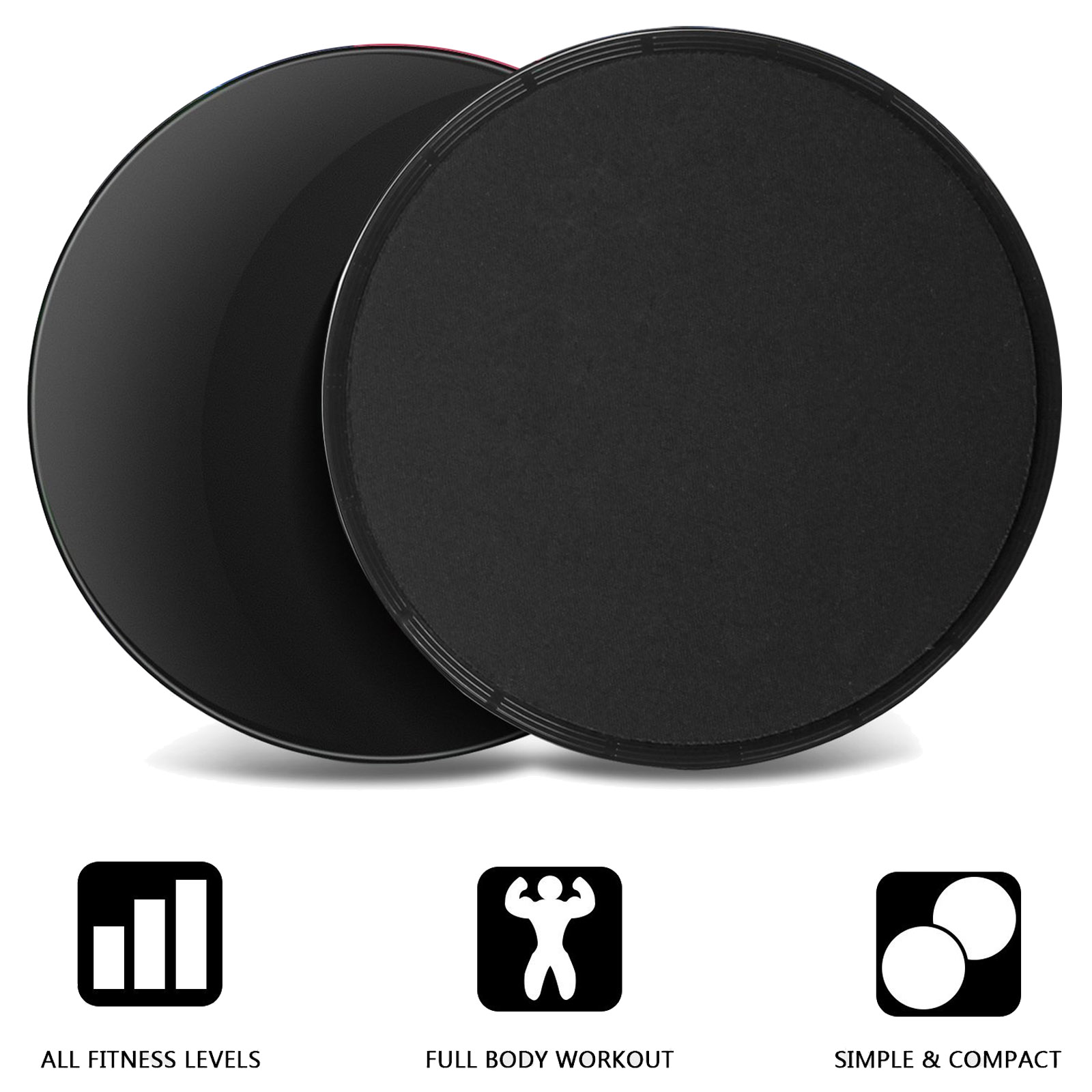 Sports Gliding Discs – 2 Dual Sided Exercise Sliders for Carpet ...